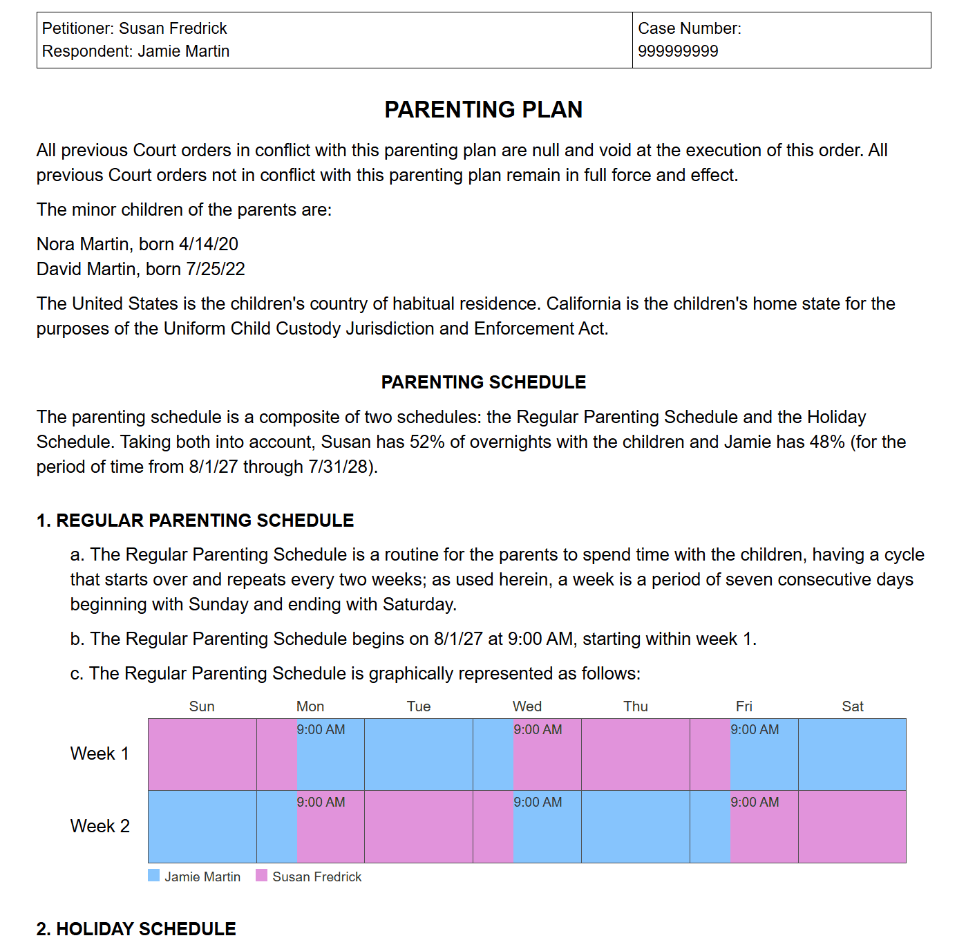 Child Custody Agreement Template Sole Or Joint Custody Parent Custody